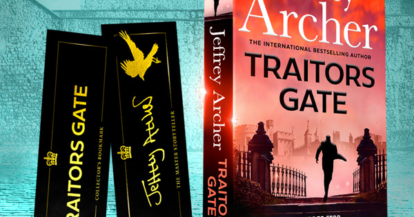 Win a signed and dedicated copy of Traitors Gate by Jeffrey Archer