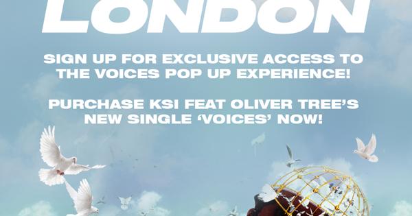 KSI & Oliver Tree - Voices pop up (sign up page)