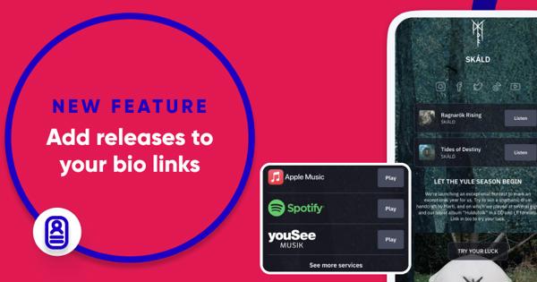 Introducing: Release link embed on bio links