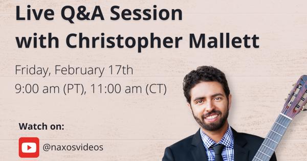 Live Q&A with Christopher Mallet