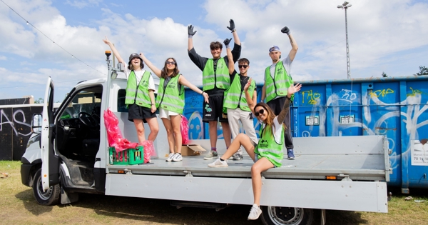 Frivillige med grønne hjerter til Team Affald og Genbrug